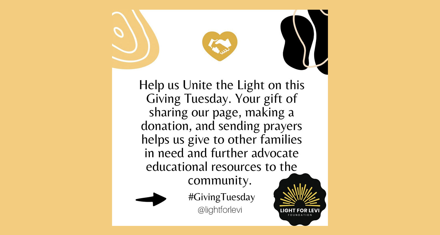 Giving Tuesday 2022 – Light for Levi Inc.